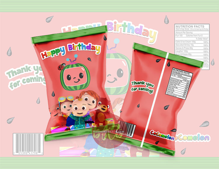 Cocomelon Chip Bag - Digital File – Banners by Roz