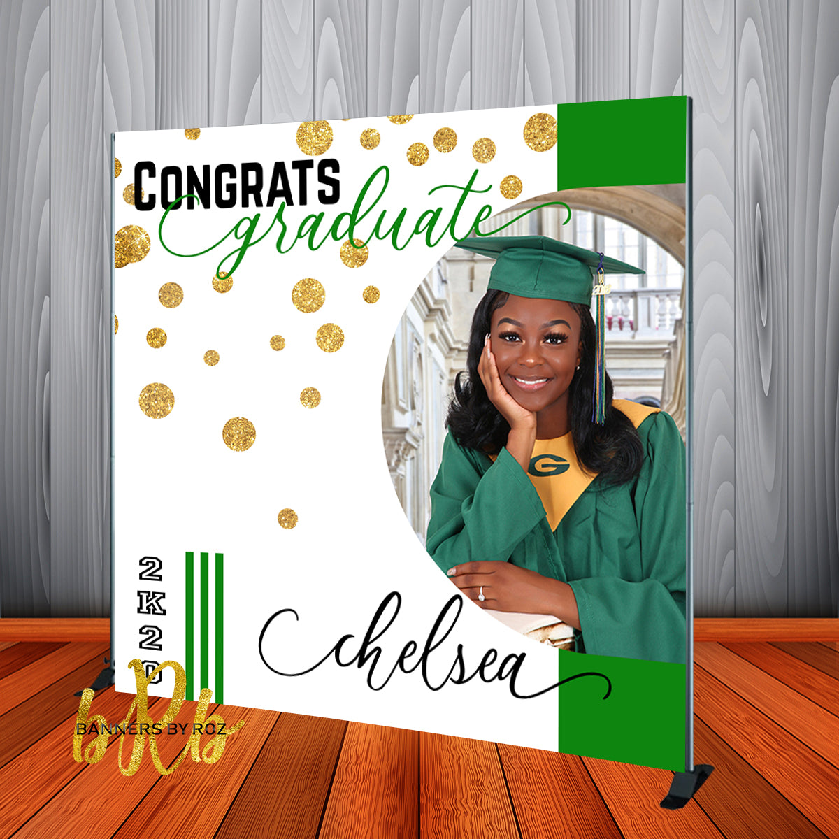 Graduation - Prom School Colors Photo Backdrop Personalized - Step & R ...