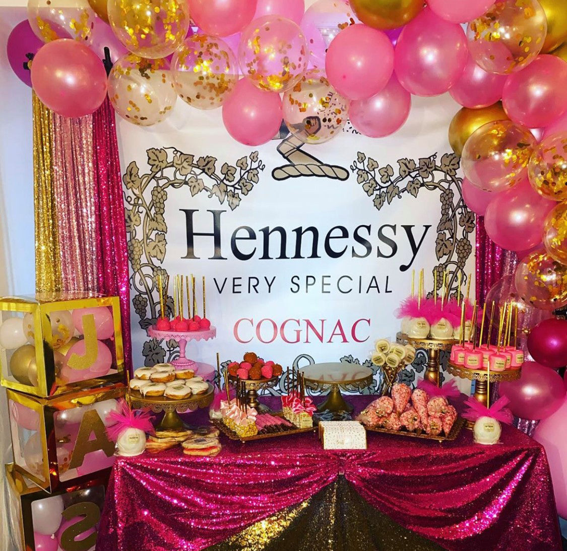 Hennessy Cognac theme Step and Repeat Backdrop - Designed, Printed & S – Banners by Roz