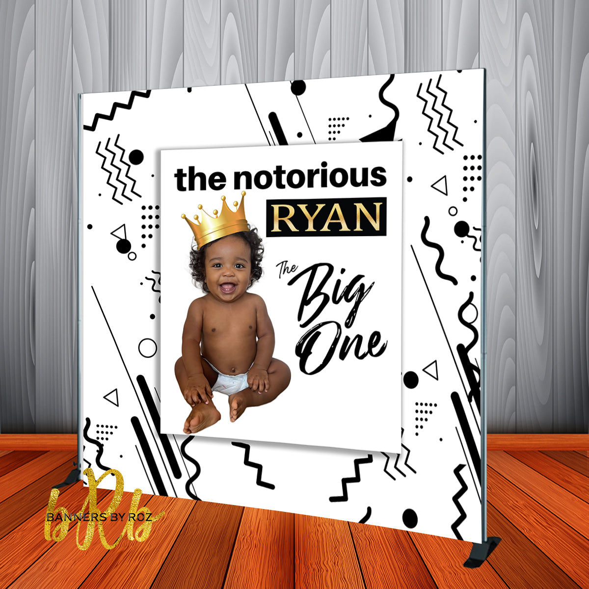 Notorious B.I.G. 1st Birthday Backdrop Photo Personalized - Designed ...