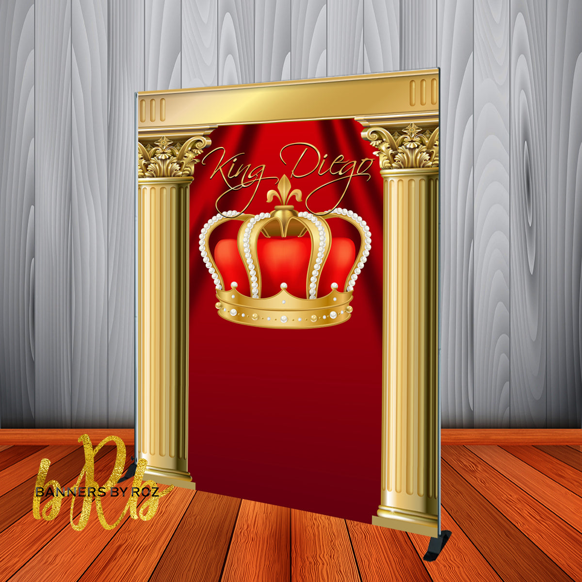 Royal Red Crown Backdrop for Red Carpet Event Personalized, Printed ...