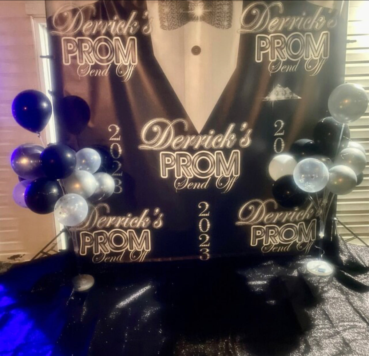 Tuxedo Prom Send Off Backdrop - Personalized - Step & Repeat - Designe ...