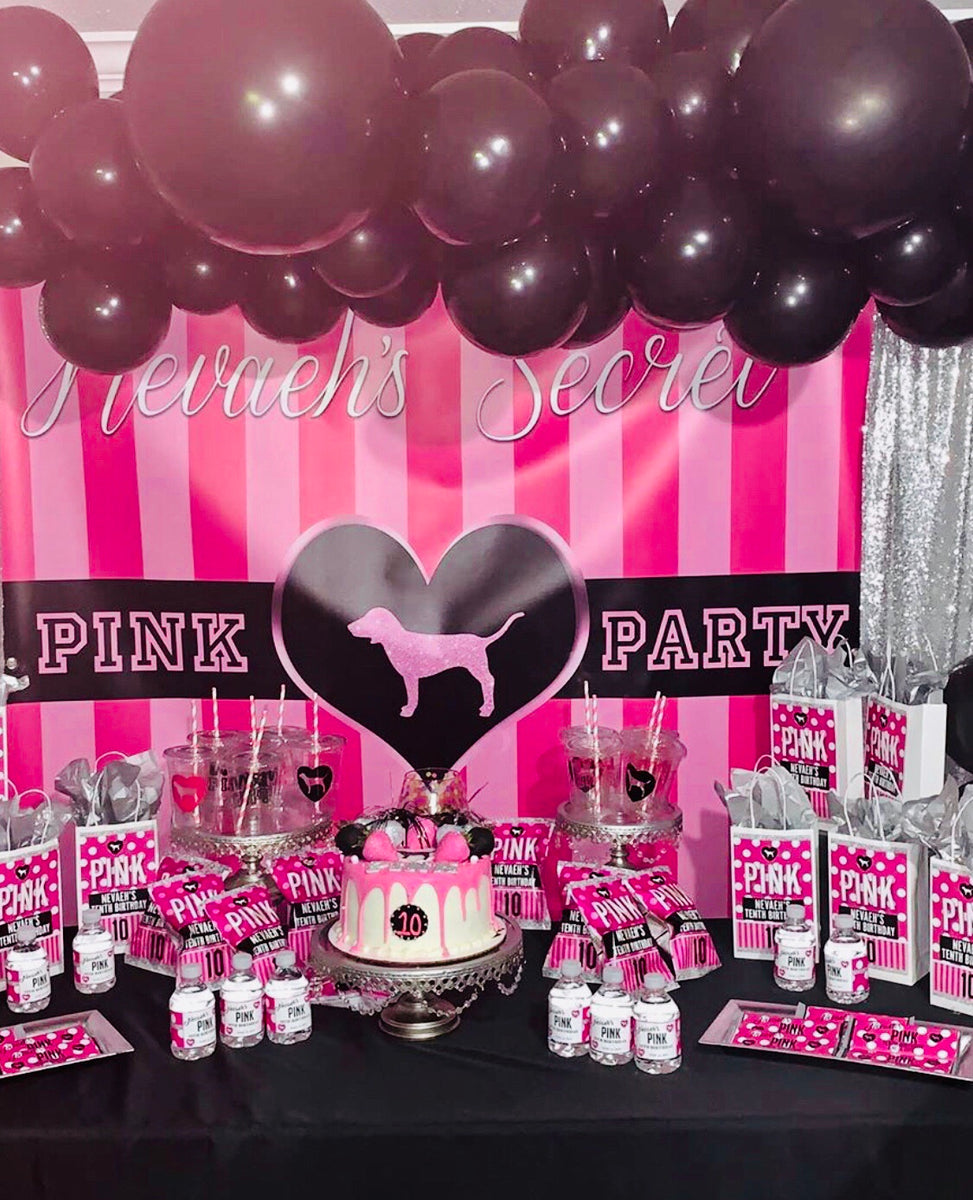Victoria Secrets Pink Inspired Backdrop Personalized- Designed, Printe ...