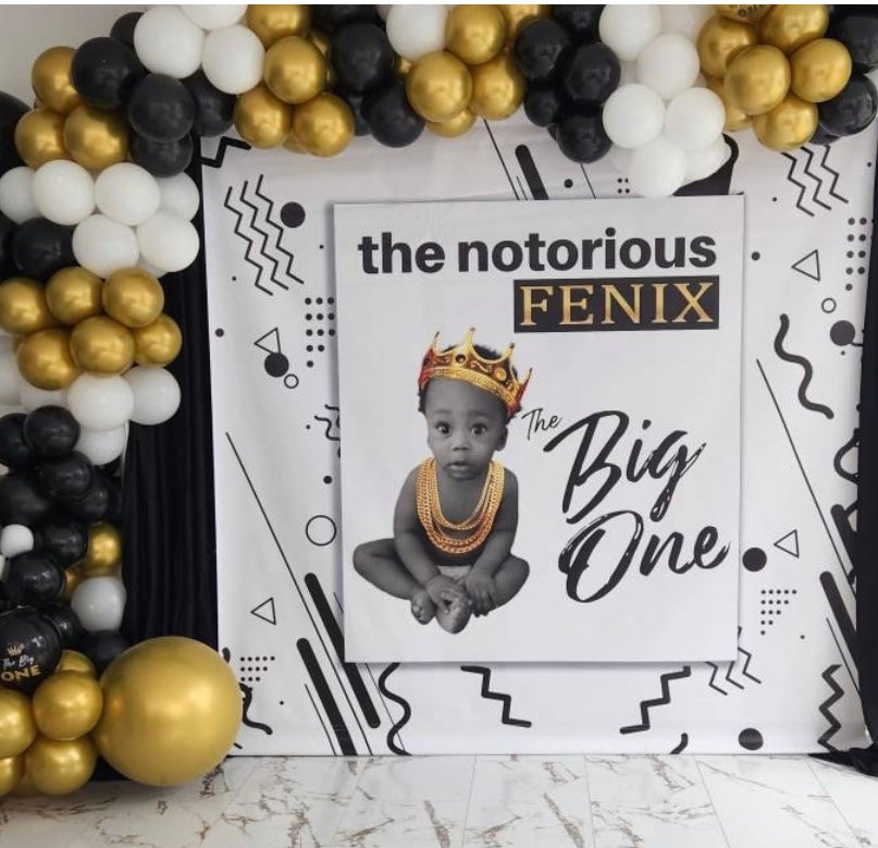 Notorious B.I.G. 1st Birthday Backdrop Photo Personalized - Designed ...